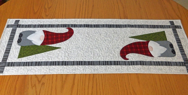 Digital Gnome Table Runner Pattern PDF Winter Christmas | Etsy
