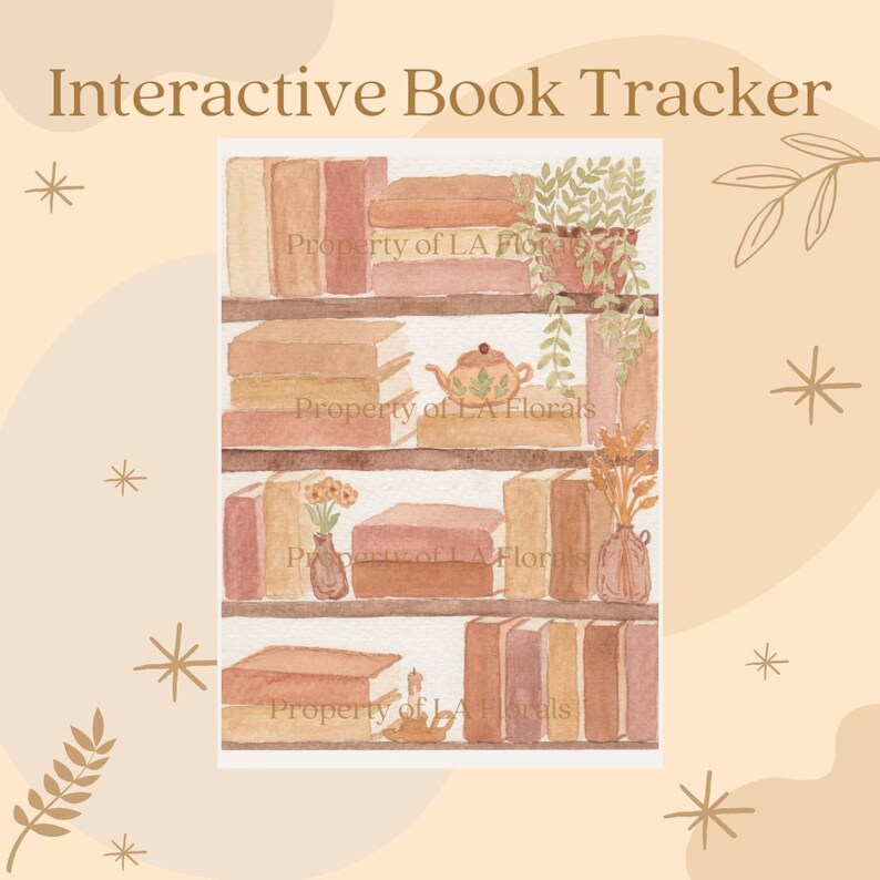 Bullet Journal Book Tracker, Cottagecore Stationery, Book Stationery ...