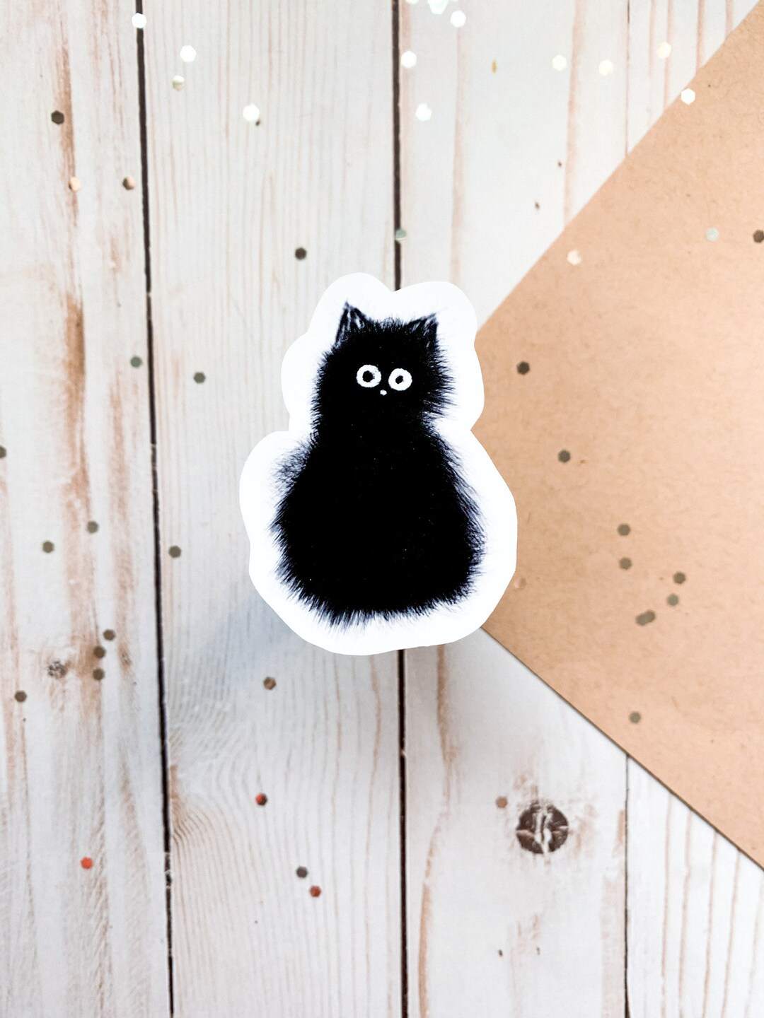 Black Cat Vinyl Sticker for Laptop and Water Bottles, Black Cat ...