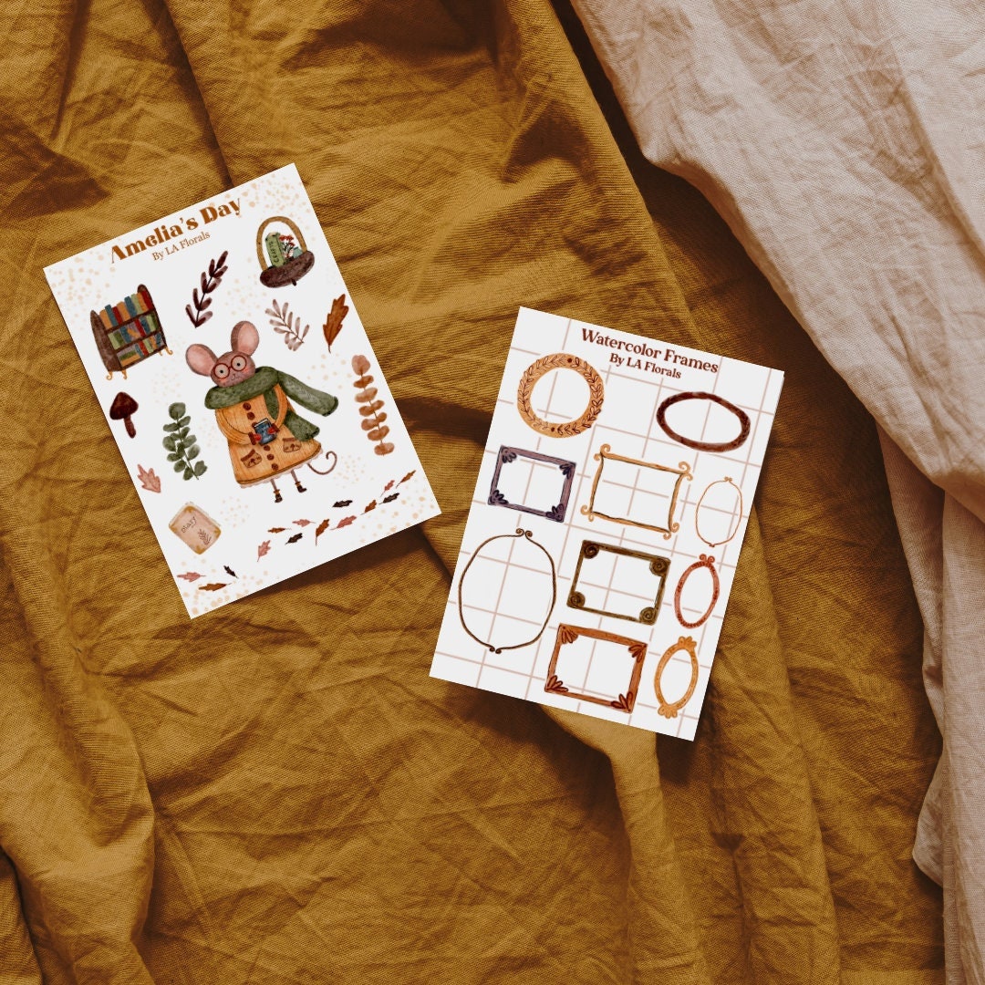 Aesthetic Stickers for Planner, Whimsical Frames Sticker Sheet, Planner ...
