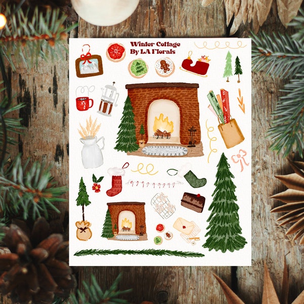 Christmas Stickers Sheet - Etsy