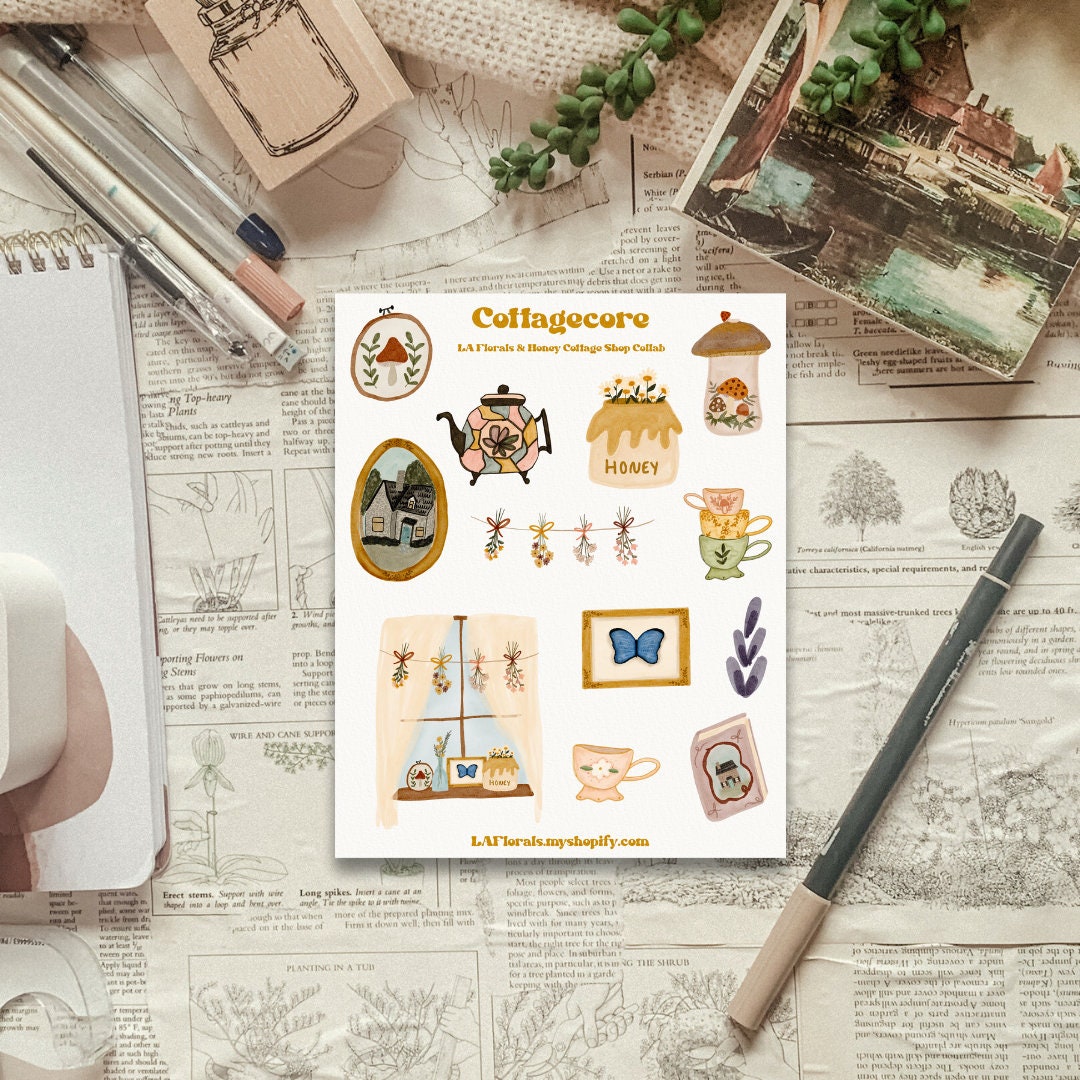 Sticker Sheet - Cottagecore Sheet for Journals and Planners Sticker ...