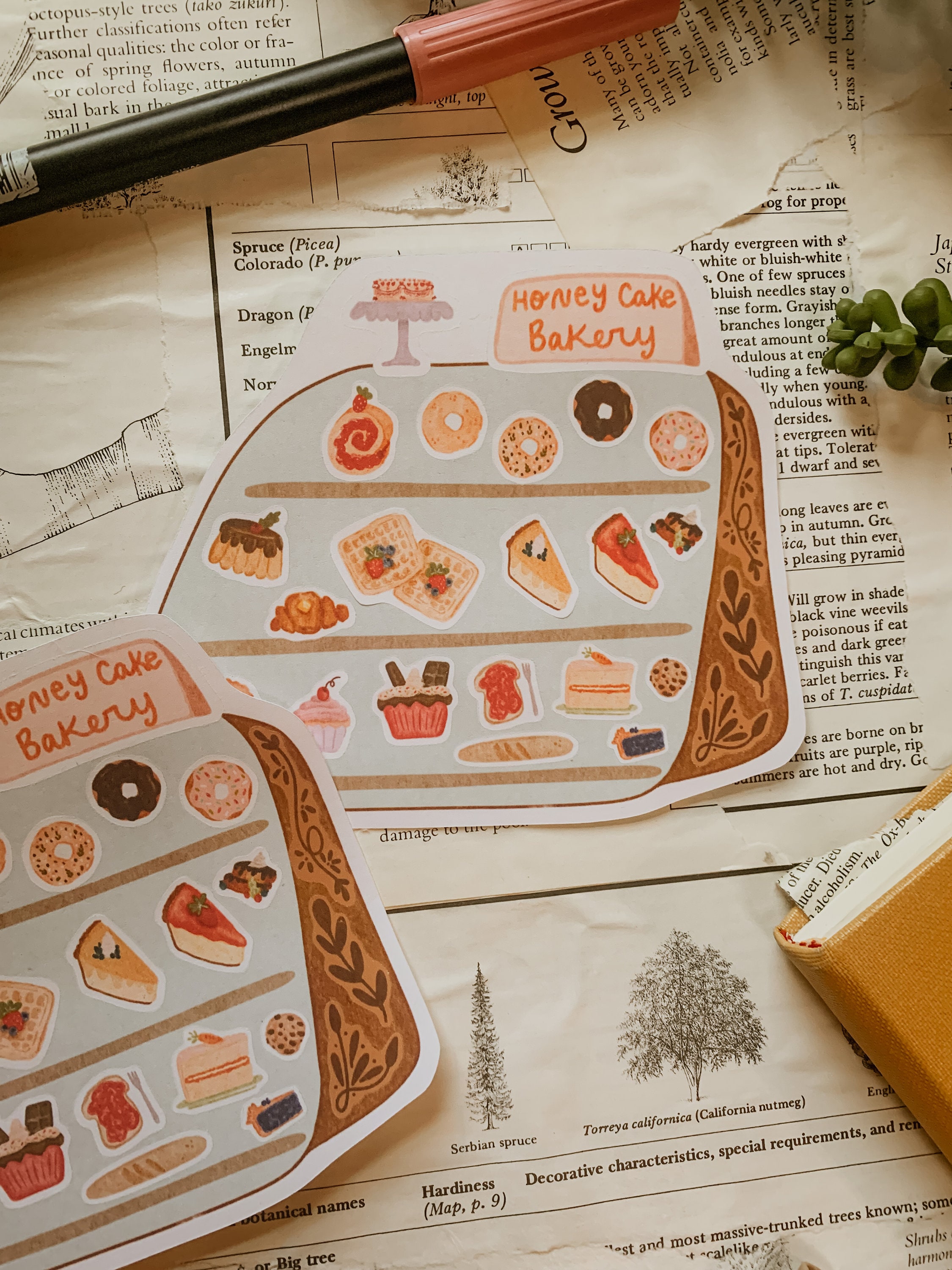 Shaped Sticker Sheets Aesthetic Sticker Sheet for Journals and Planners ...