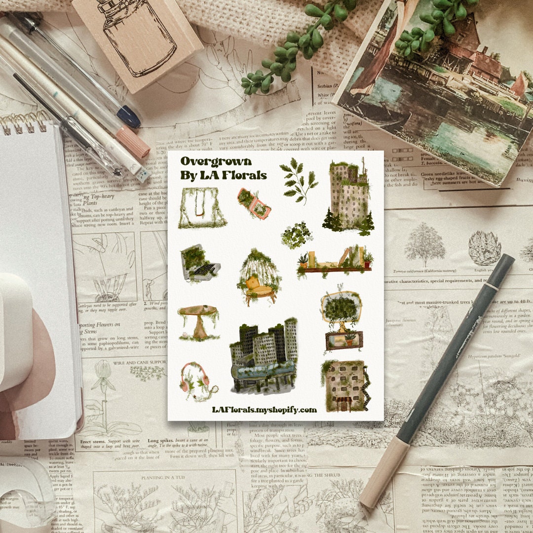 Sticker Sheet - Overgrown Urban Sticker Sheet for Journals and Planners ...