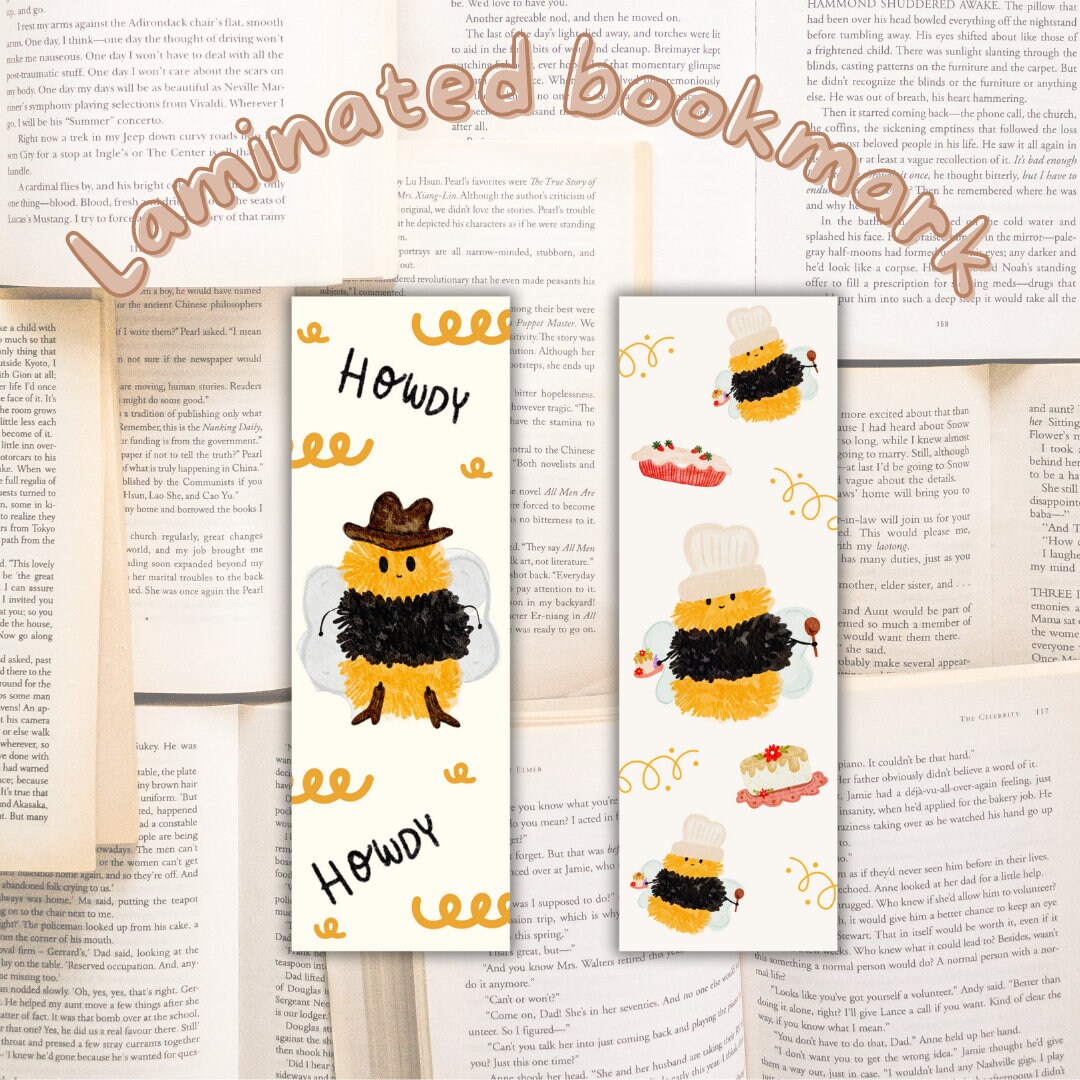 Bumble Bee Bookmark Cottagecore Laminated Bookmark - Etsy