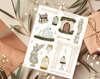 P13 SECRET GARDEN Cardstock Sticker Sheet 01 P13SGR11 - Etsy