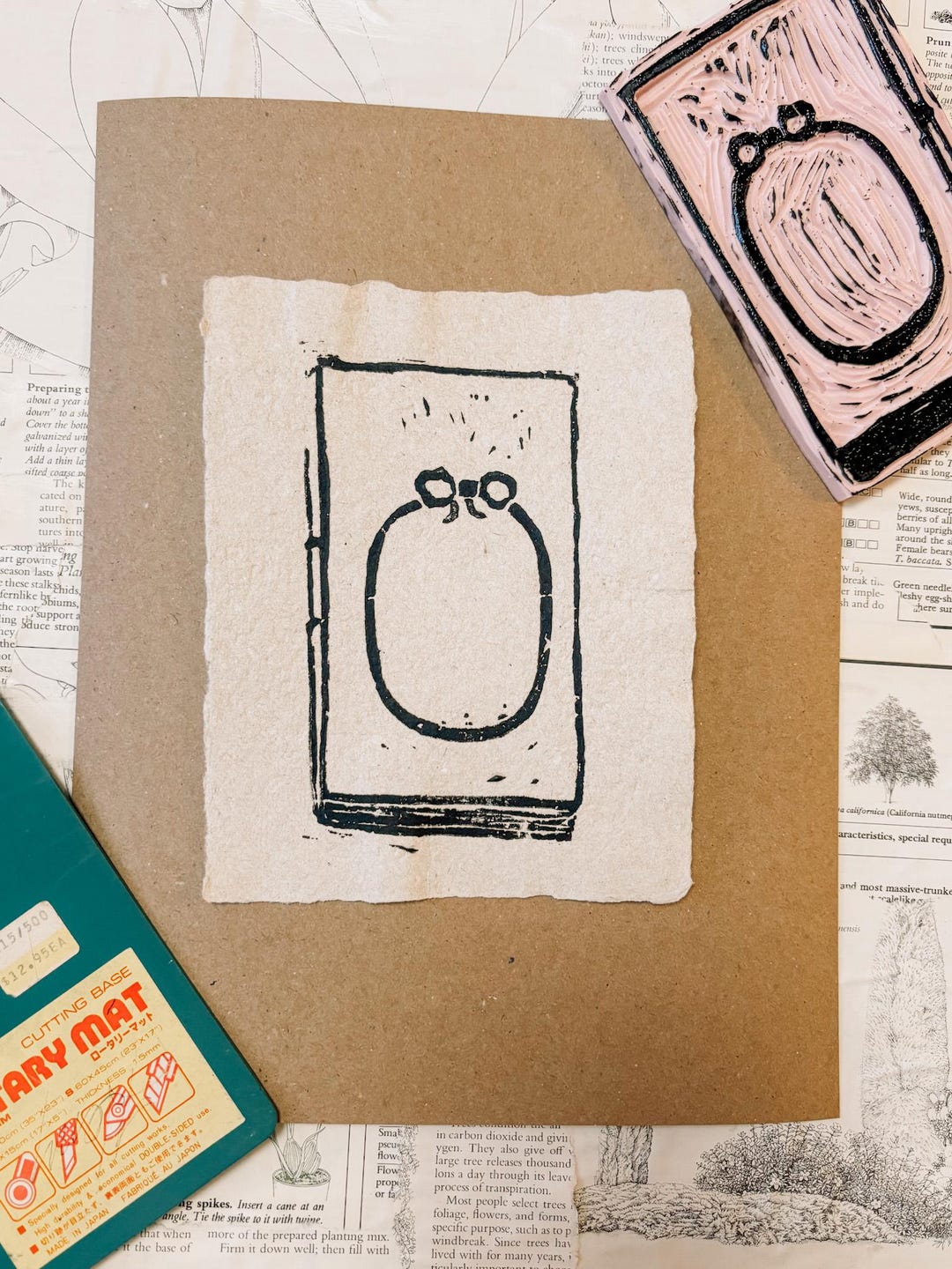 LIMITED - Hand-stamped Prints on Handmade Rustic Paper - Etsy