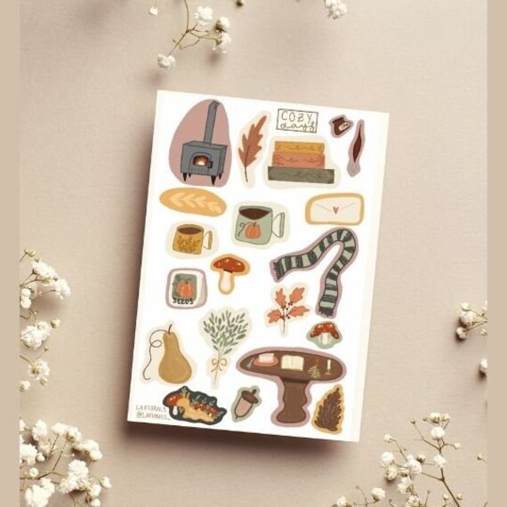 Cozy Day Sticker Sheet Bullet Journal Stickers Planner - Etsy