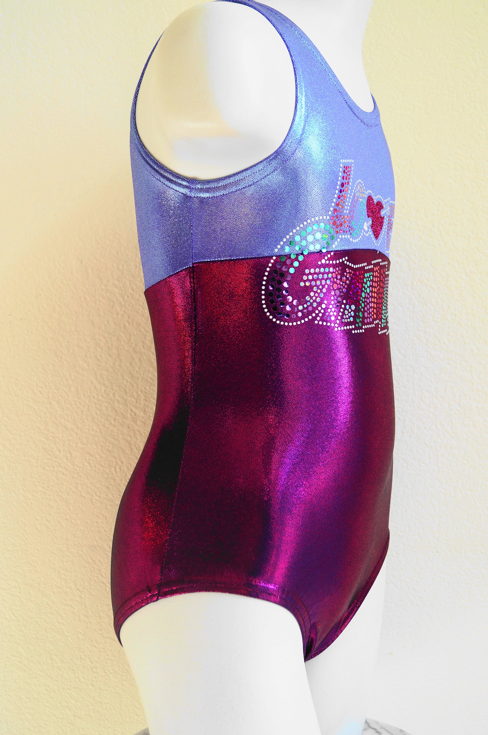 Girls Sparkle Gymnastics / Dance Leotard Made in USA - Etsy