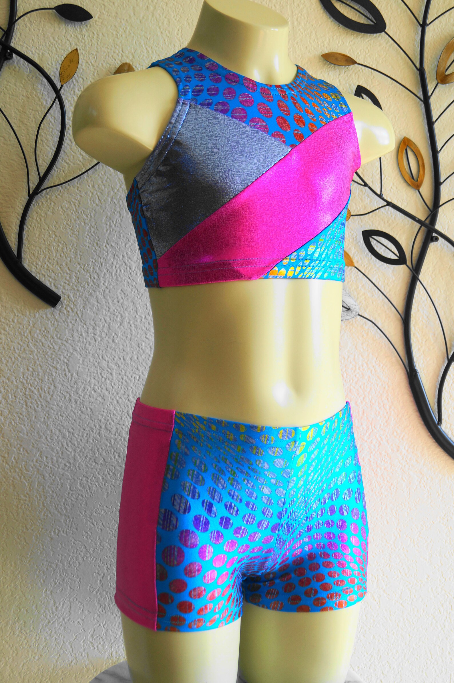 Girls Gymnastics Dance Shorts and Top Made in USA - Etsy