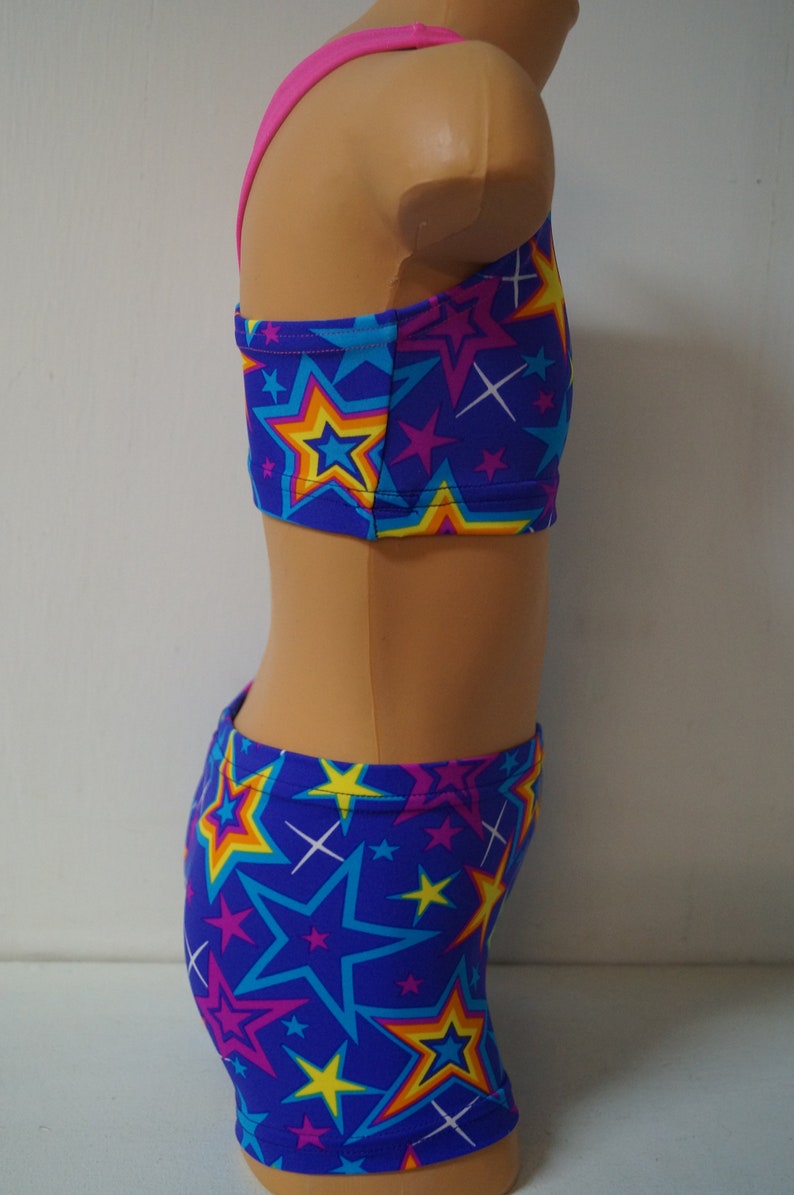 Girls Gymnastics Dance Shorts and Top Made in USA - Etsy