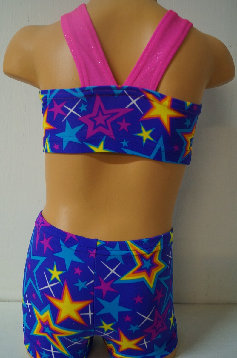 Girls Gymnastics Dance Shorts and Top Made in USA | Etsy