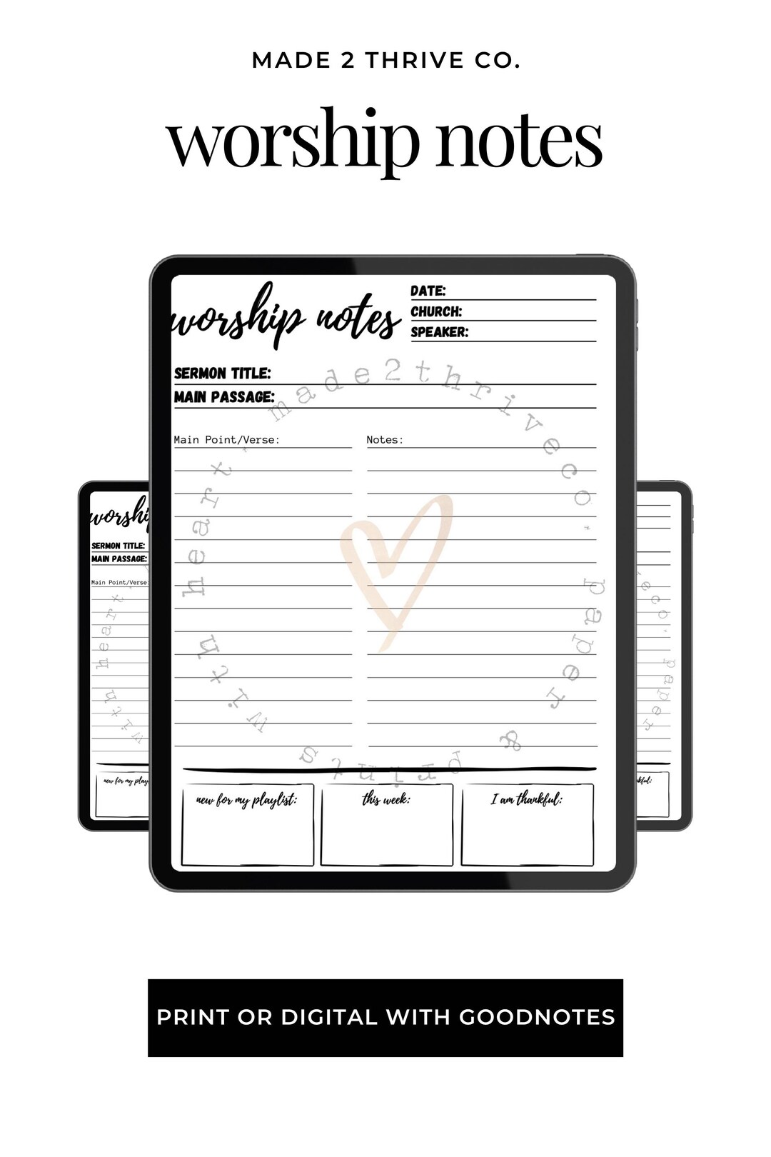 Worship Notes, PNG, Digital Download - Etsy