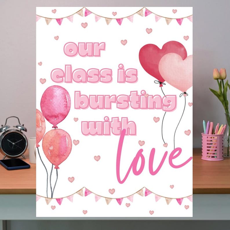 Valentine's Classroom Poster, Kindness (landscape and Portrait Formats ...