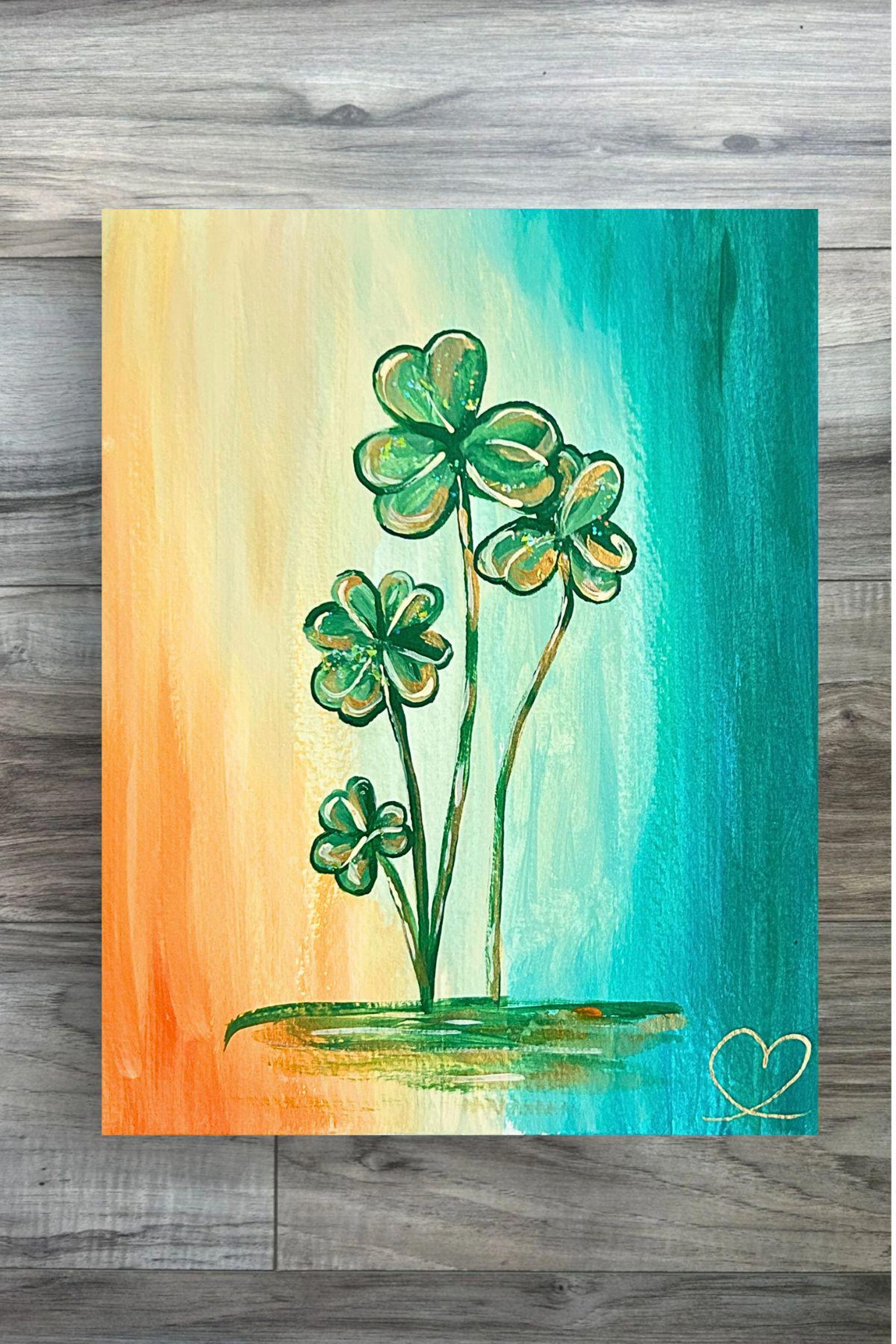 St. Patricks Day Painting, Lucky Irish Decor, Shamrock Spring Tutorial ...