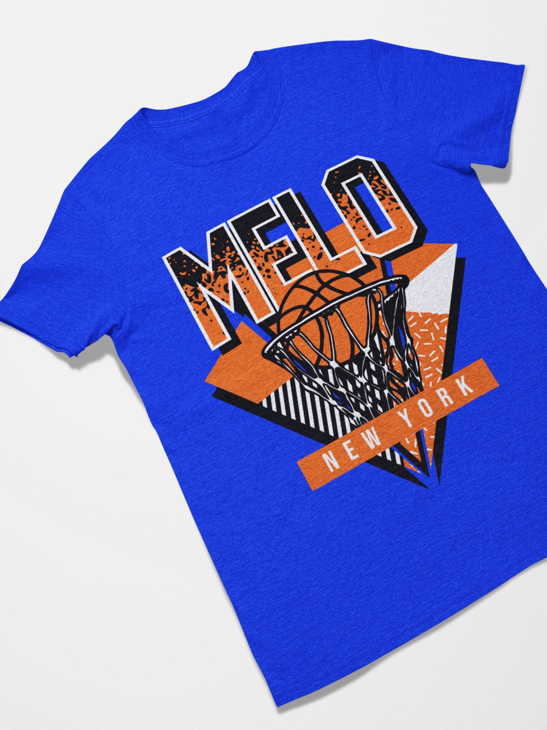 Melo New York Basketball Throwback Tee Shirt Royal - Etsy