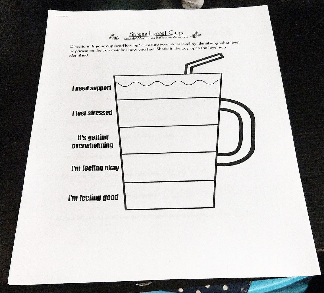 Stress Management/student Tools/printable Worksheet/reflection - Etsy