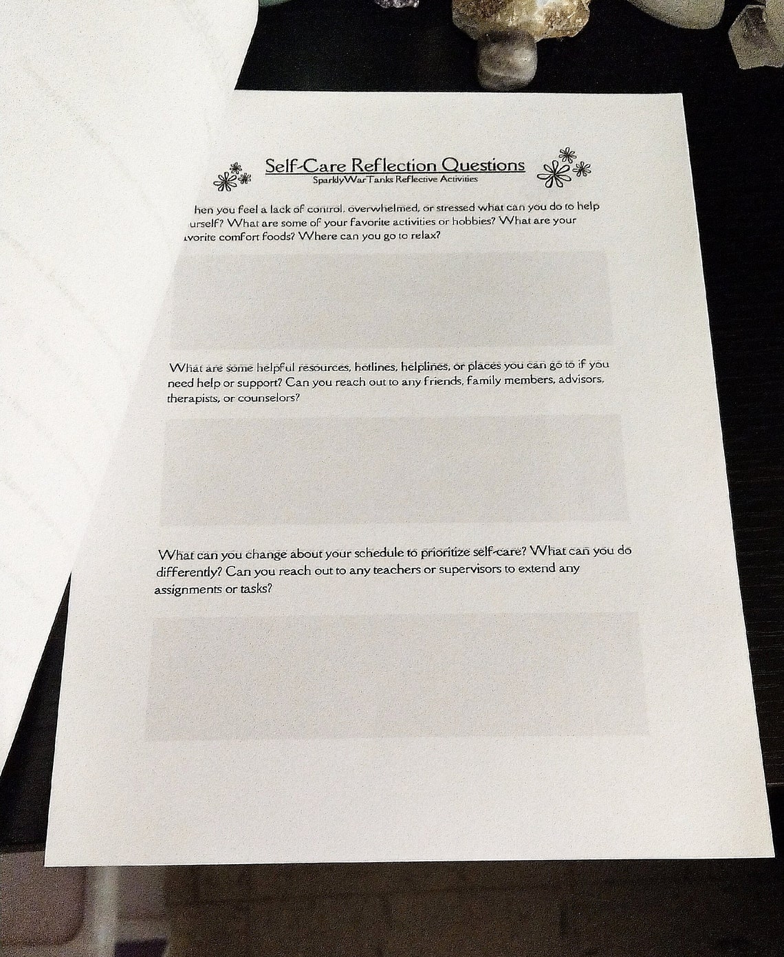 Stress Management/student Tools/printable Worksheet/reflection - Etsy