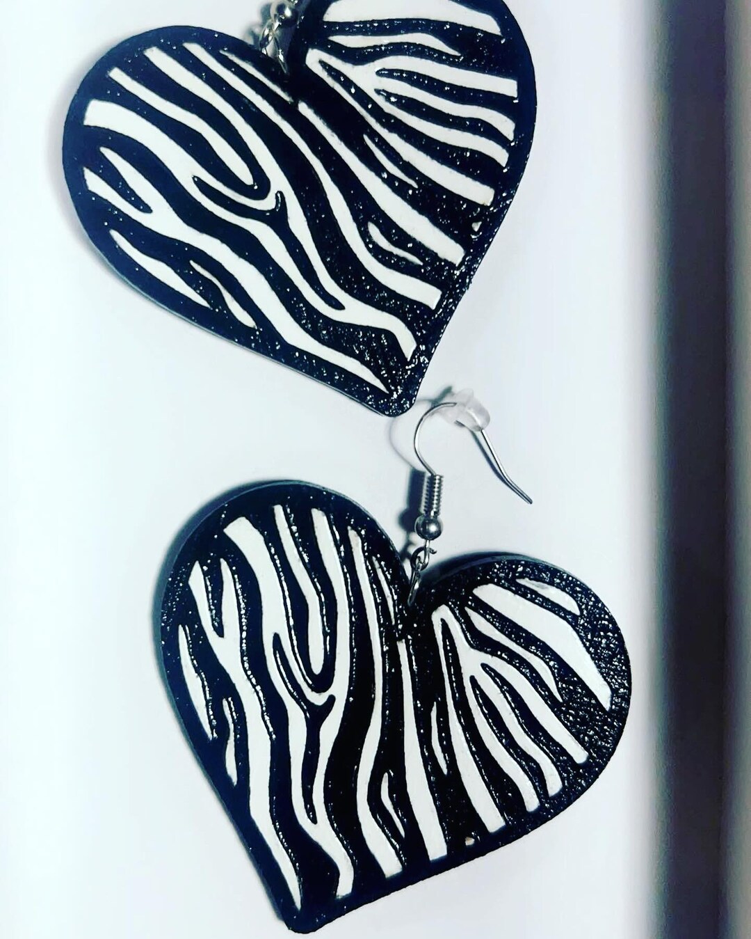 Zebra Design Engraved Heart - Etsy