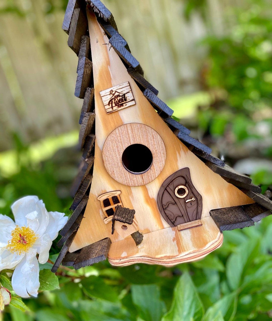 Handmade A-frame Birdhouse: Whimsical Garden Art Decor - Etsy