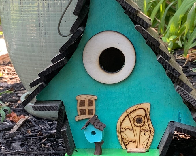 Whimsical Cat Birdhouse / Cheshire / Whimsical Birdhouse / Curvy ...