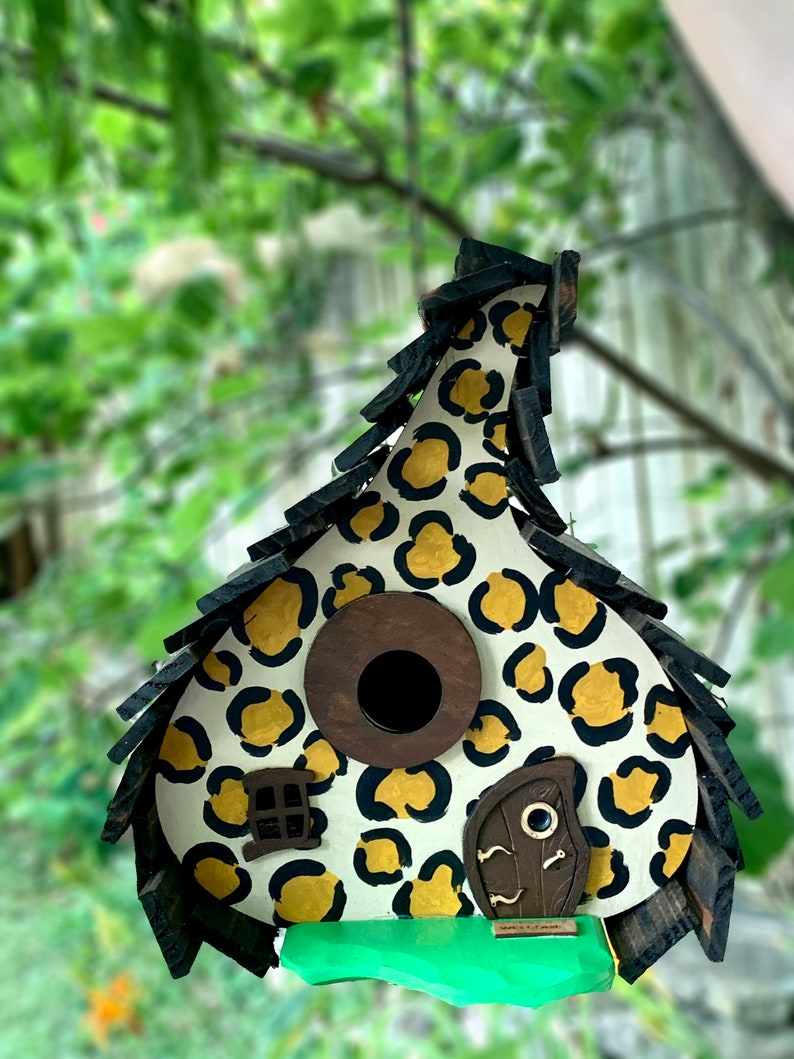 Leopard Print / Birdhouse / USA Made / Handmade Birdhouse / - Etsy