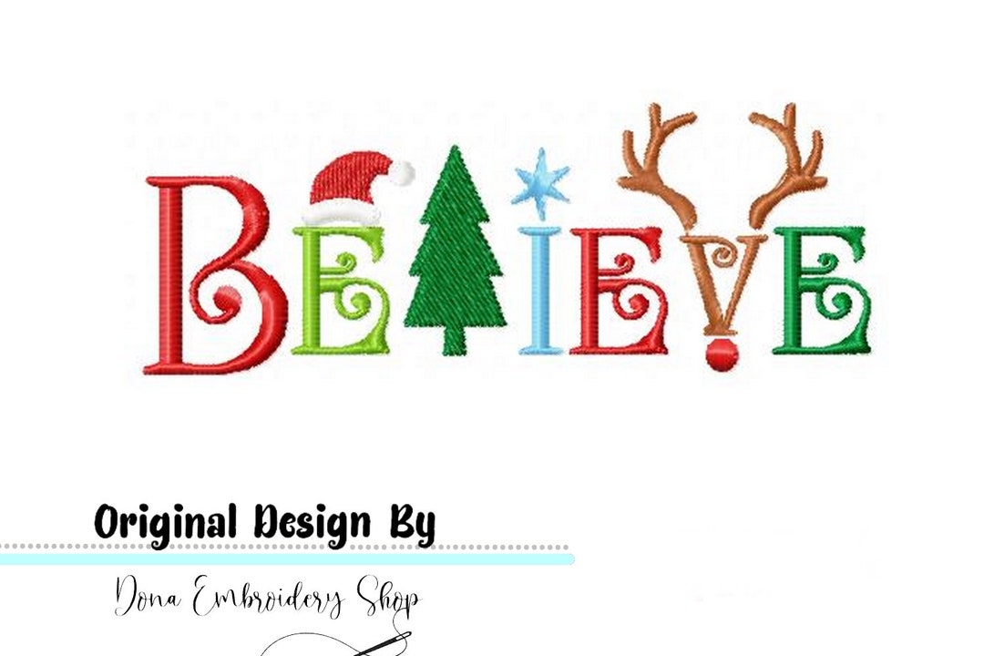 Believe Fill Stitch - Machine Embroidery Design, Embroidery Patterns ...