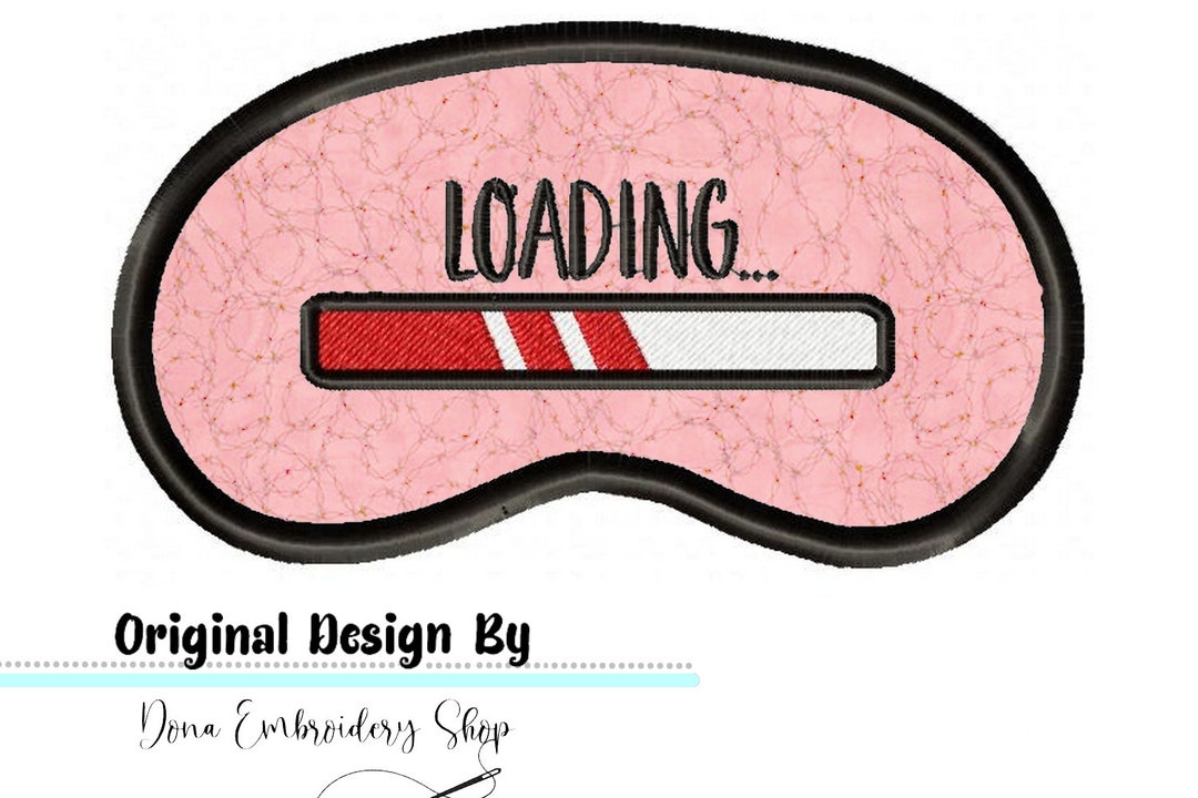 Loading Sleep Mask Applique - Machine Embroidery Design, Embroidery ...