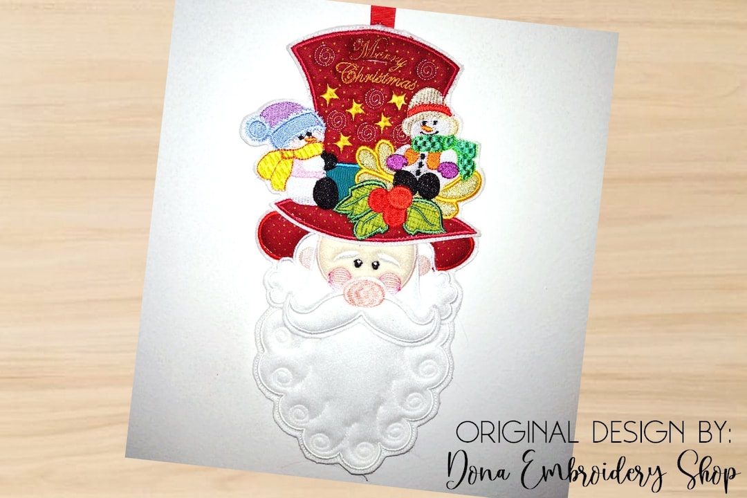 Santa Claus ITH - Christmas Machine Embroidery Design, Embroidery ...