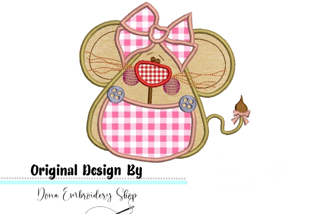 Cute Mouse Applique - Machine Embroidery Design, Embroidery Patterns ...