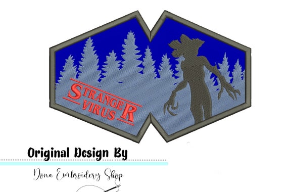 Stranger Things Face Mask ITH Demogorgon Machine Embroidery - Etsy UK