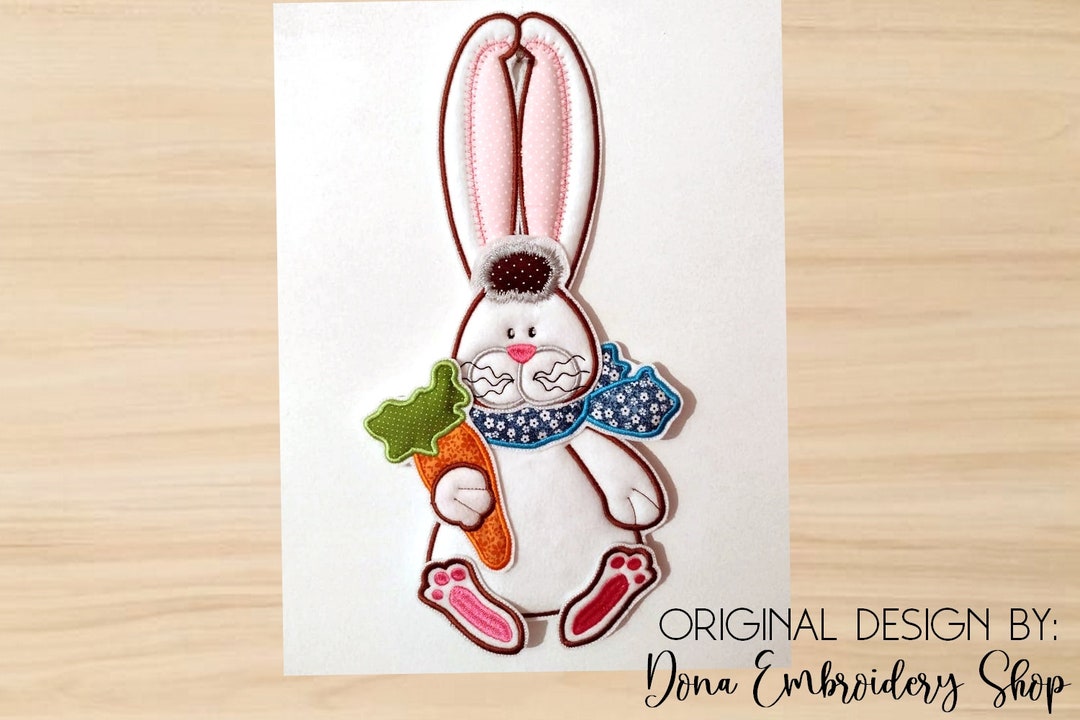 Easter Bunny ITH Machine Embroidery Design, Embroidery Patterns ...