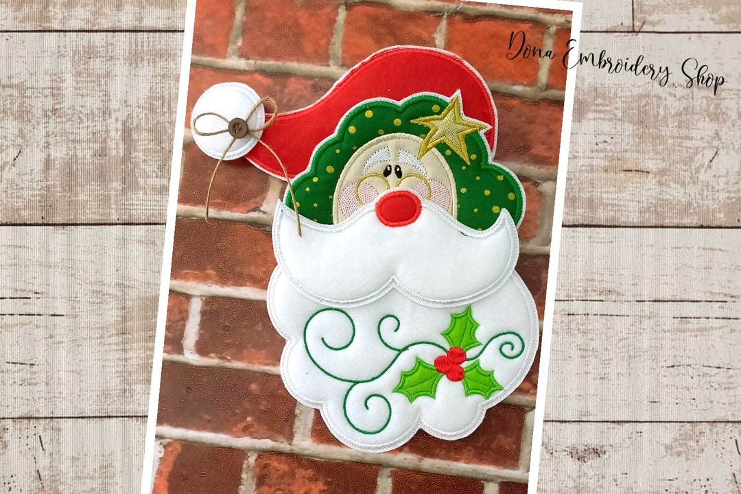 ITH Santa Claus Ornament - Christmas Machine Embroidery Design ...