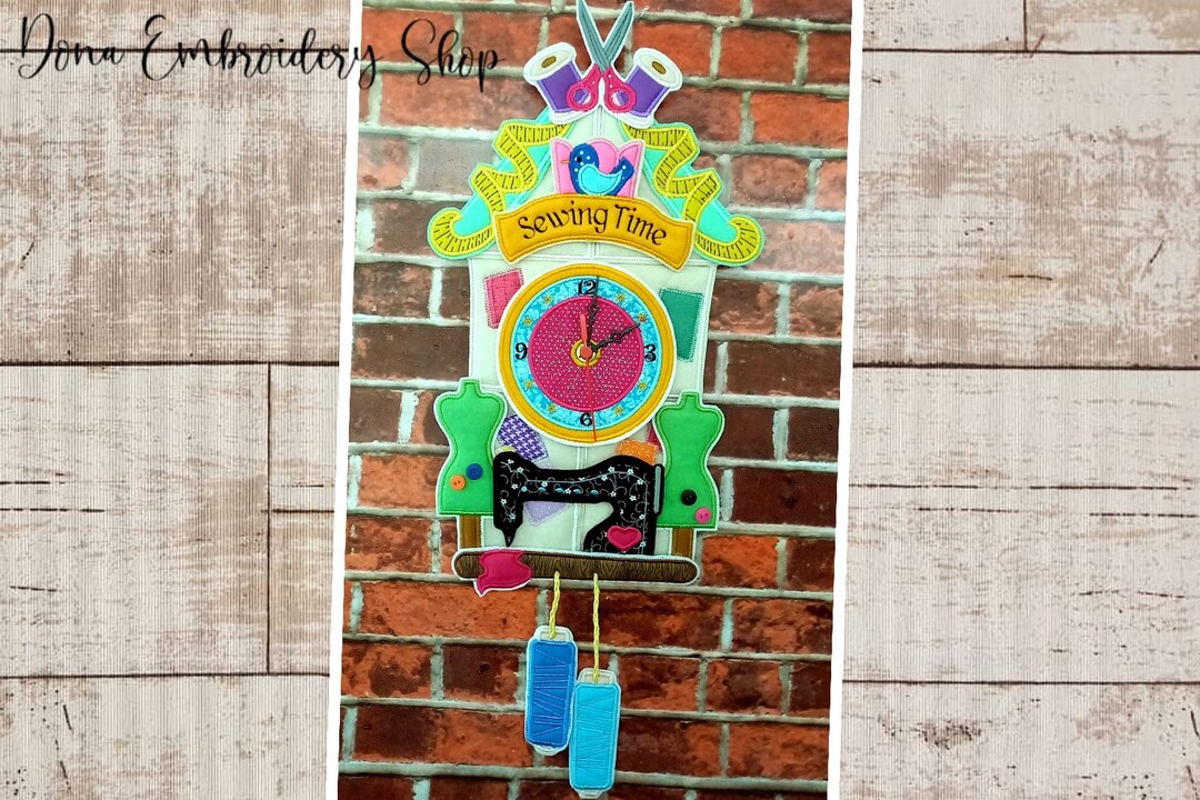 Cuckoo Clock Sewing Time ITH Machine Embroidery Design, Embroidery ...