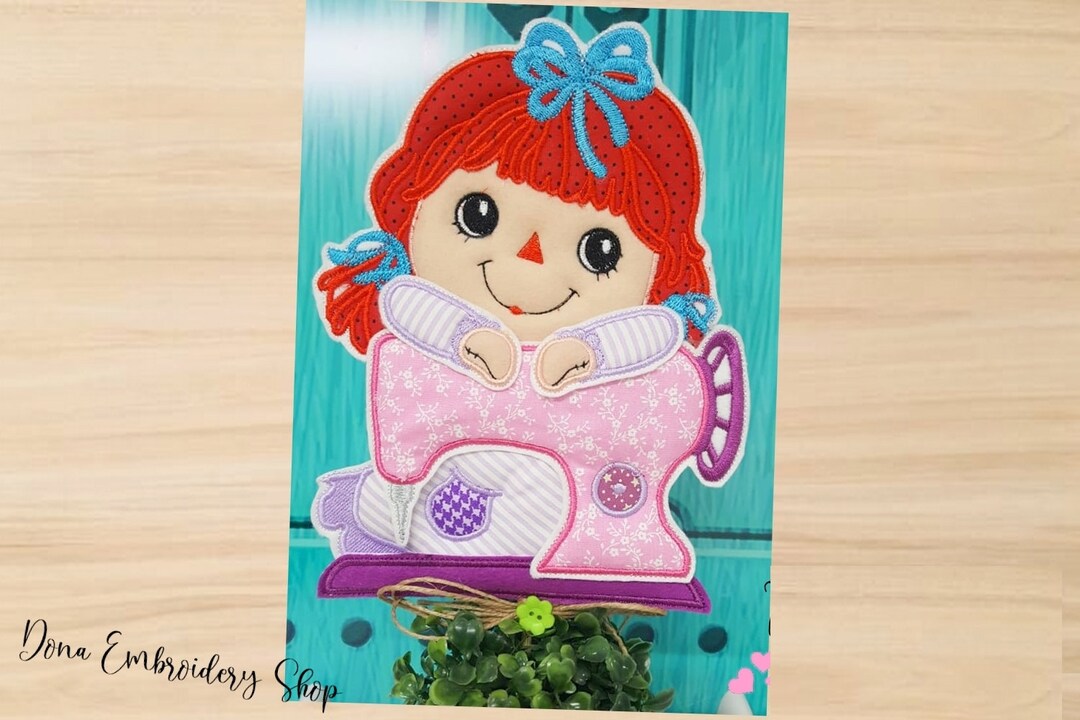 Raggedy Ann ITH Machine Embroidery Design, Embroidery Patterns ...