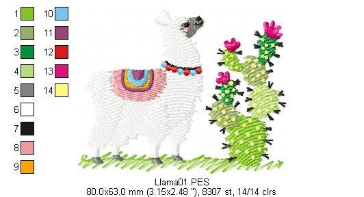 Cute Llama Embroidery Design Machine Embroidery Design, Embroidery ...