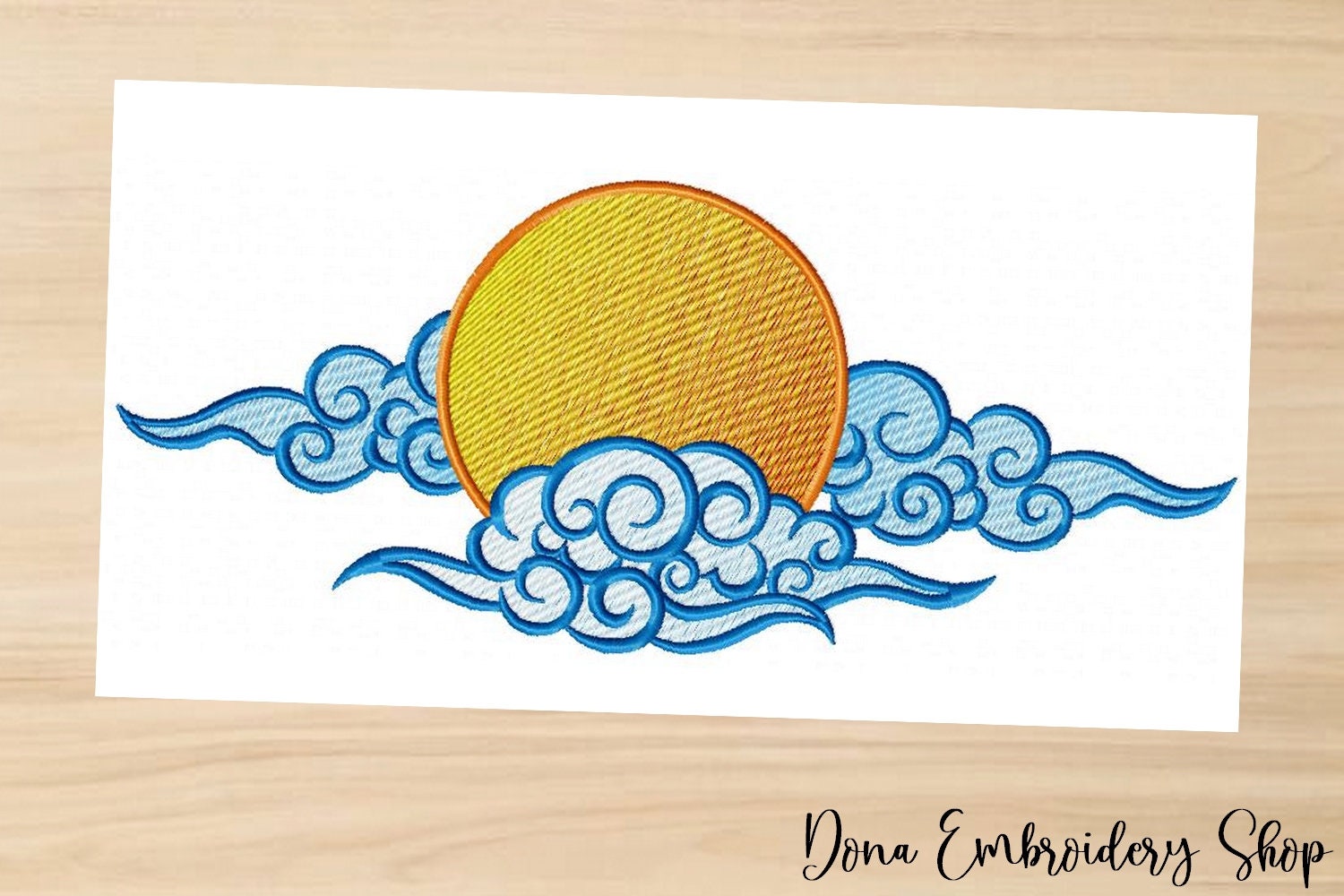 Oriental Sun Embroidery Design - Fil Stitch Design, Embroidery Files ...