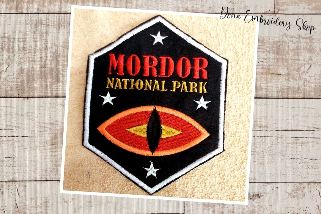Mordor National Park Embroidery Design - Fill Stitch Embroidery Design ...