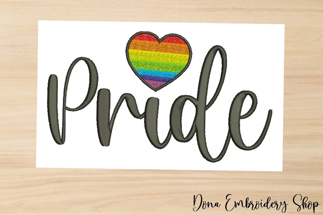Pride Embroidery Design Satin Stitch- Machine Embroidery Design ...