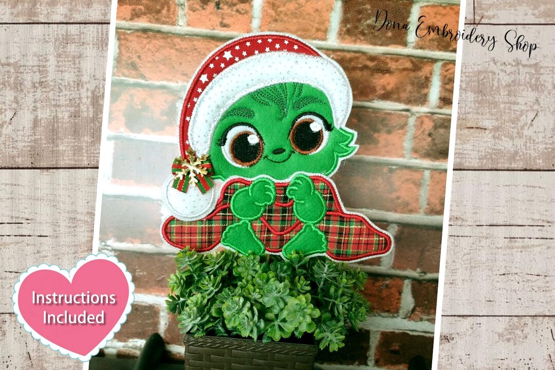 Baby Grinch ITH Machine Embroidery Design, Embroidery Patterns ...