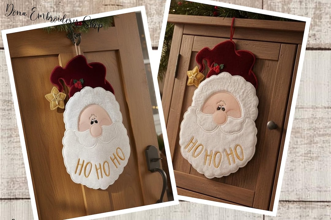 HO Ho Ho Santa Claus ITH - Christmas Machine Embroidery Design ...
