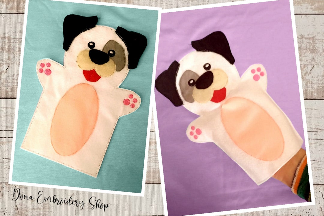 Dog Puppet ITH Machine Embroidery Design, Embroidery Patterns ...