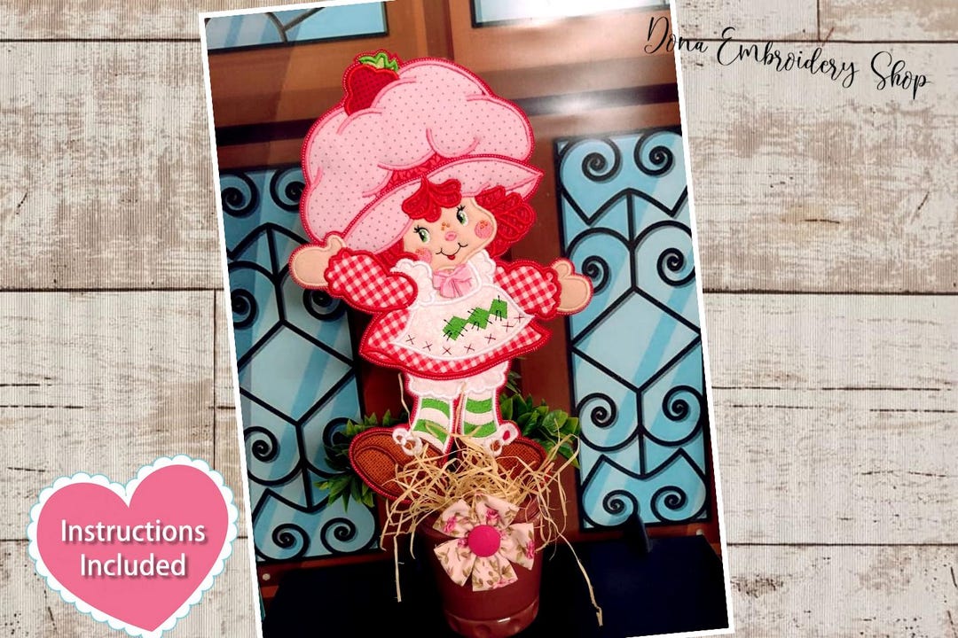 Cute Strawberry Doll Ornament ITH - Machine Embroidery Design ...