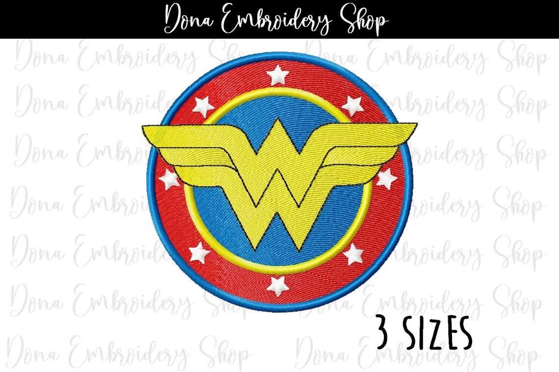 Wonder Woman Machine Embroidery Design Embroidery Patterns | Etsy