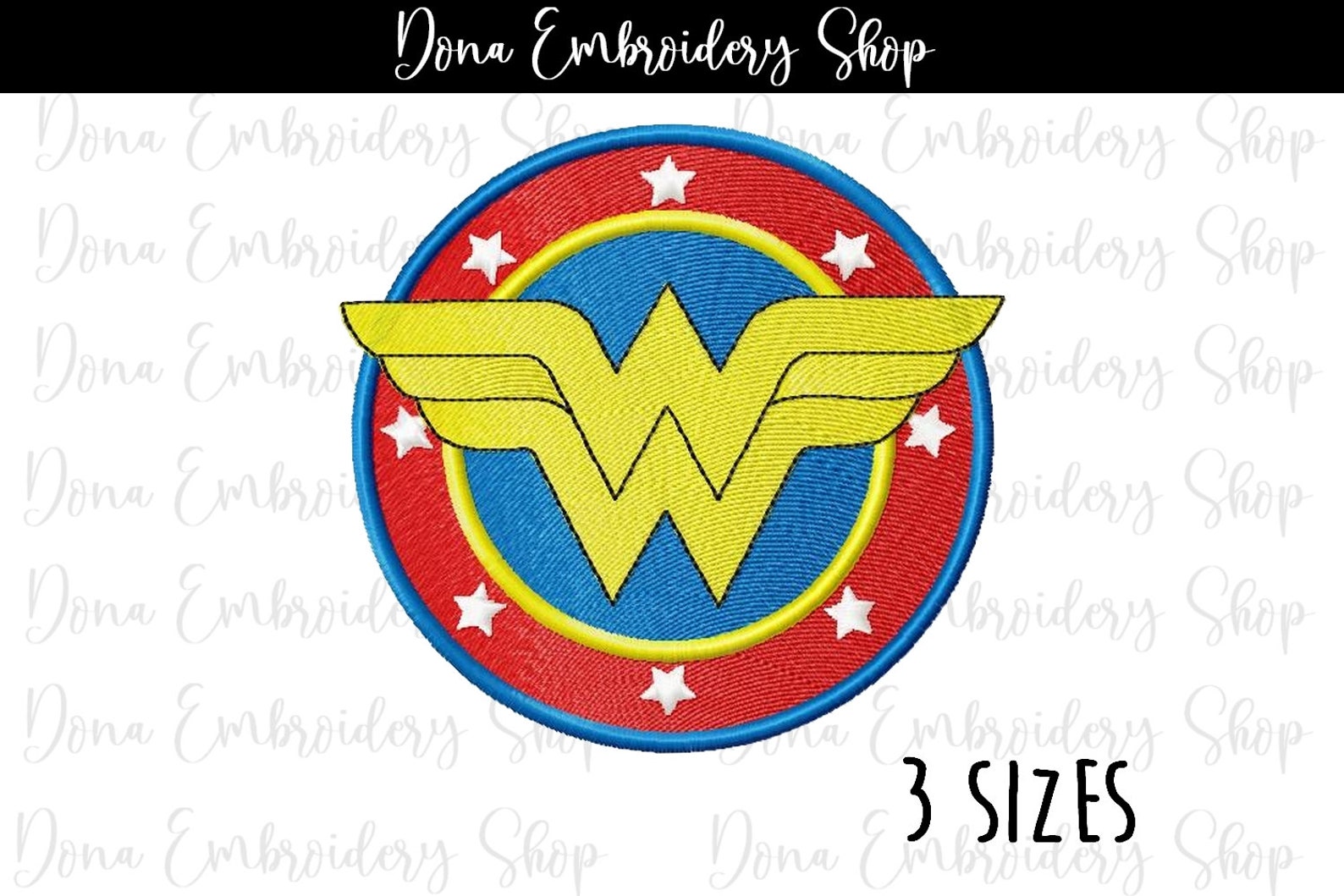 Wonder Woman Machine Embroidery Design Embroidery Patterns | Etsy