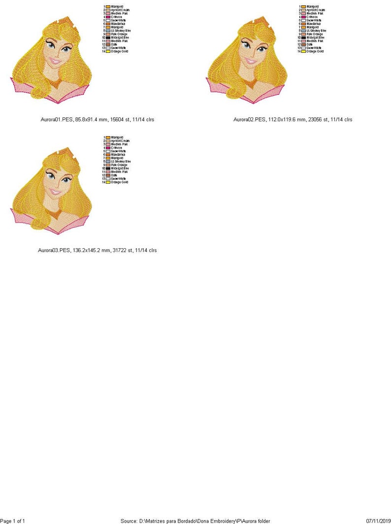 Pink Princess Fill Stitch Machine Embroidery Design - Etsy