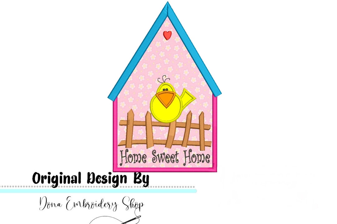 Cute Bird Applique - Machine Embroidery Design, Embroidery Patterns ...