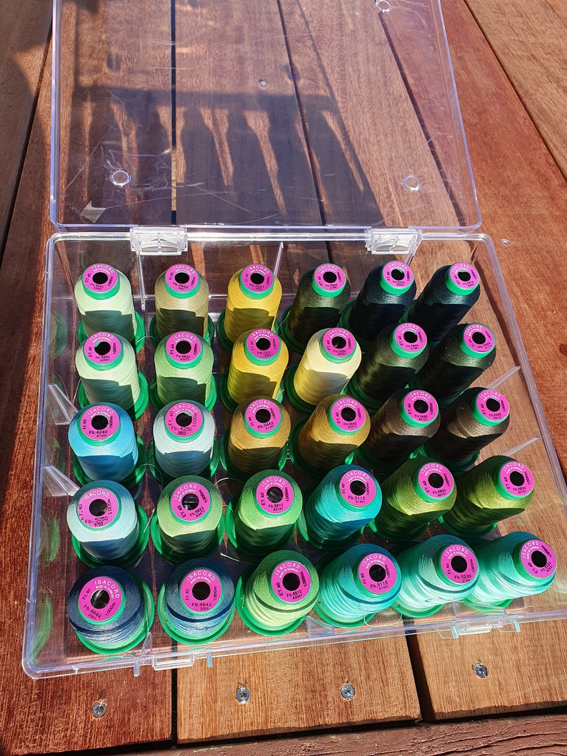 Set of Greens of Isacord Embroidery Thread 35 Spools 1000m - Etsy