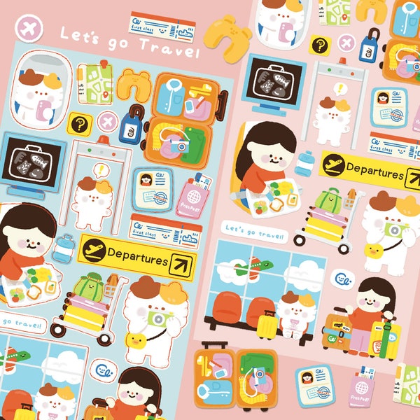 Airport Luggage Stickers - Etsy