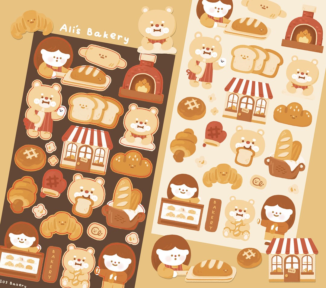 Ali's Bakery Sticker Sheet Gift for Baker Bread Making - Etsy